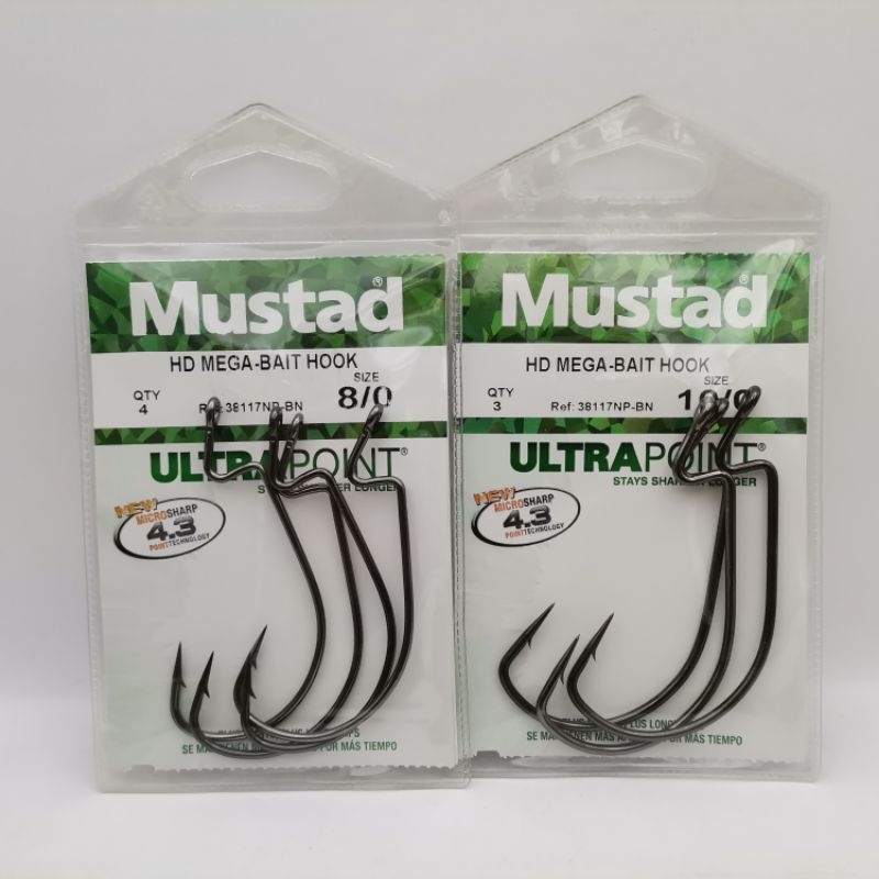 MUSTAD HD MEGA BAIT HOOK 38117NP-BN | Shopee Malaysia