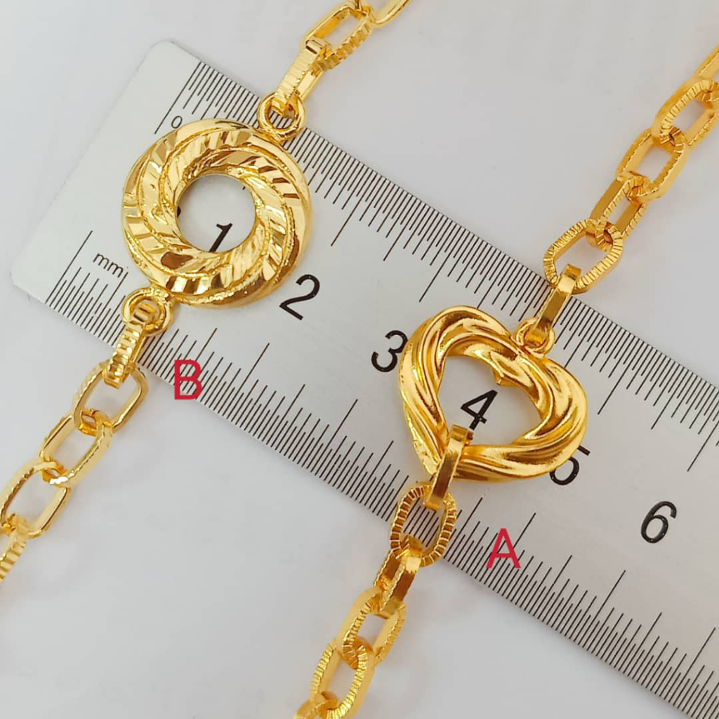 Bracelet Rantai Tangan Emas Bangkok GOLD PLATED | Shopee Malaysia