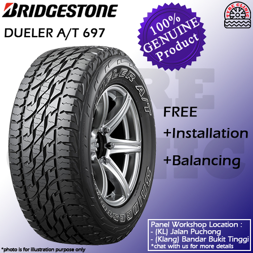 BRIDGESTONE DUELER A/T 697 TYRE (265/70R16) (265 70 16) (265/70/16) | Shopee Malaysia