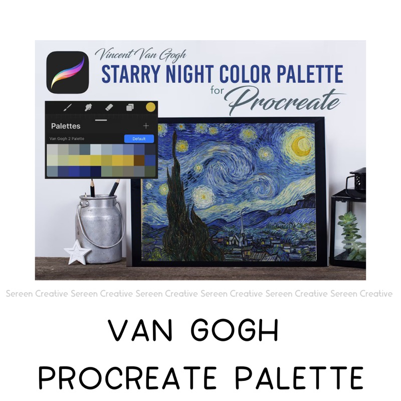 P502 Procreate: Color Palette - Van Gogh Starry Night | Shopee Malaysia