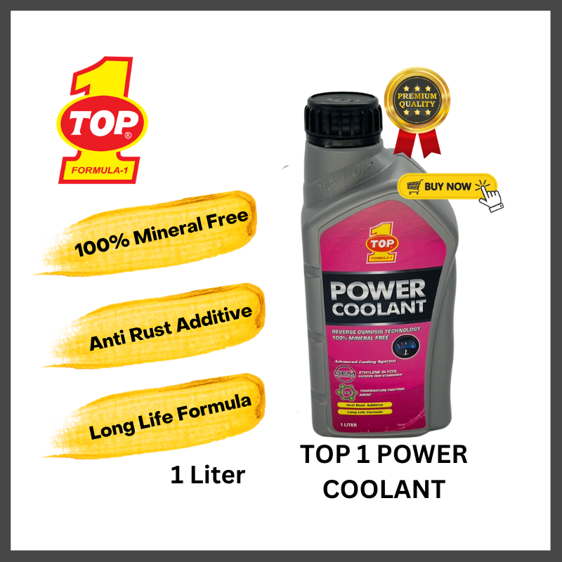 Top1 Power Coolant Long Life Formula Premium Quality 1 Liter | Shopee ...