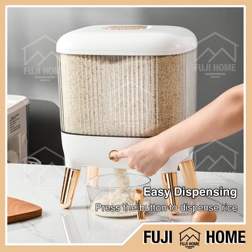 🏠READY STOCK🏠10KG Automatic Rice Dispenser Rice Storage Box Rice ...
