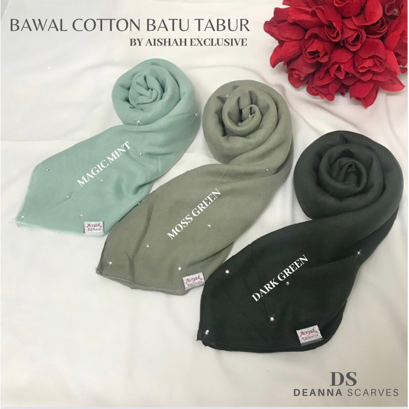 BAWAL COTTON PREMIUM BATU TABUR BIDANG 50 BY AISYAH EXCLUSIVE | TUDUNG ...