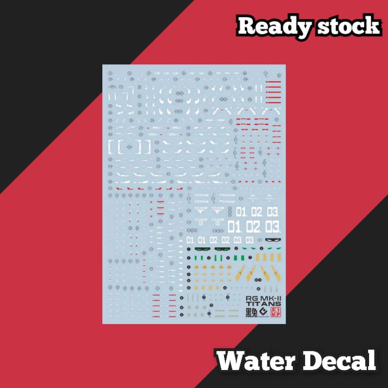 EVO Water Decal RG 1/144 RX-178 MK-II (Titans) Plastic Model Kit Decal ...