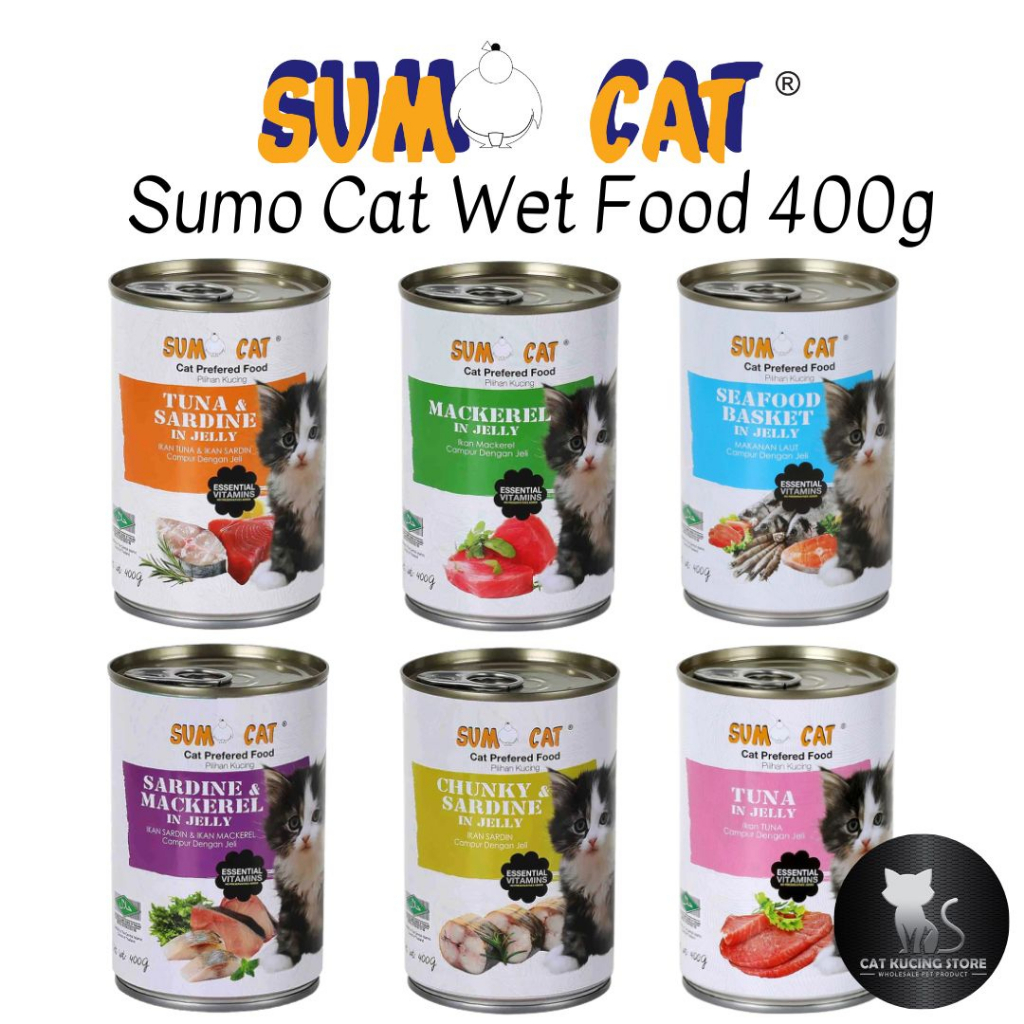 Sumo Cat Premium Cat/Kitten Canned Wet Food Tuna Series (400g) | Shopee ...