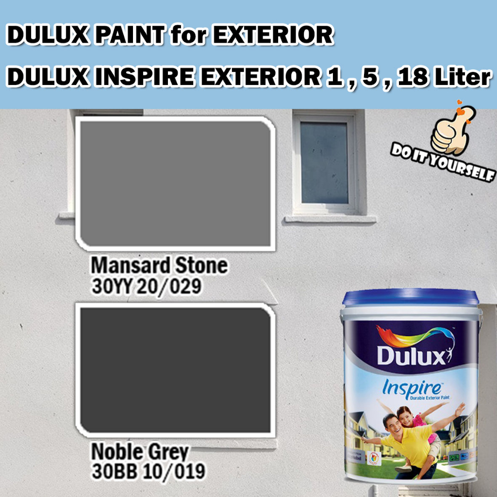 ICI DULUX INSPIRE EXTERIOR PAINT COLLECTION 1 Liter Mansard Stone ...