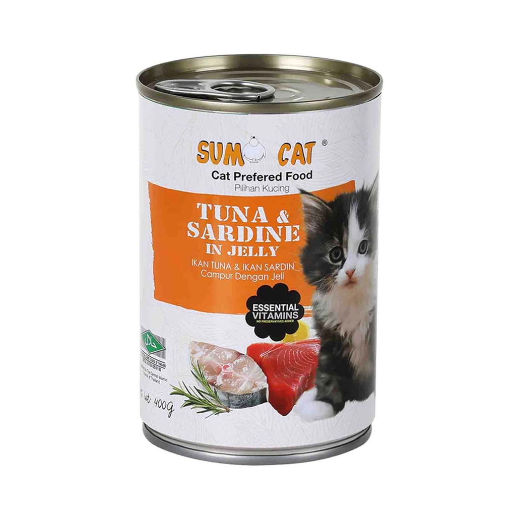 Sumo Cat Premium Cat/Kitten Canned Wet Food Tuna Series (400g) | Shopee ...