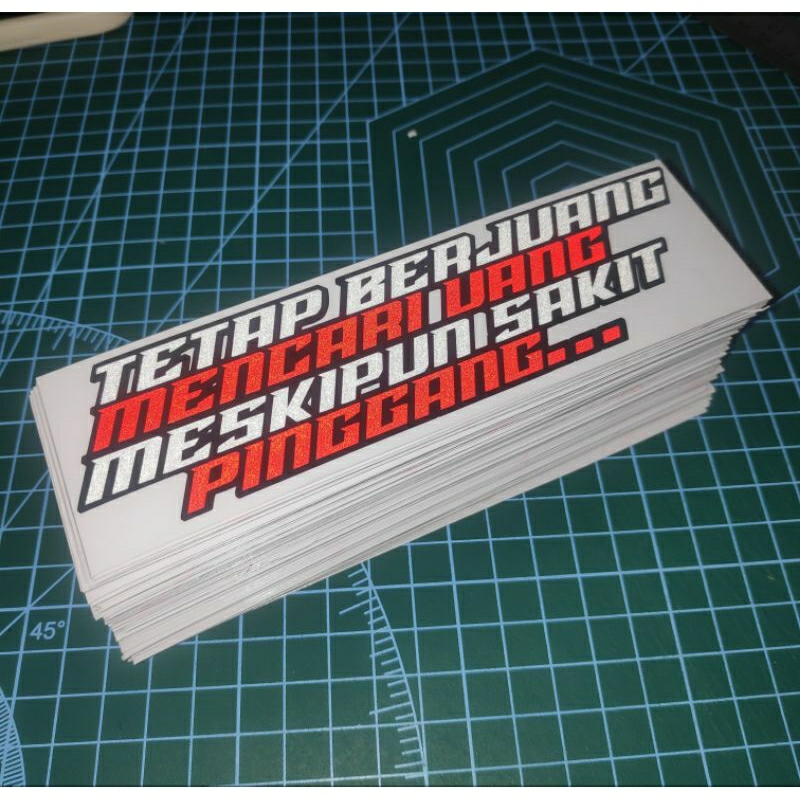 STICKER TETAP BERJUANG PANTUL CAHAYA | Shopee Malaysia