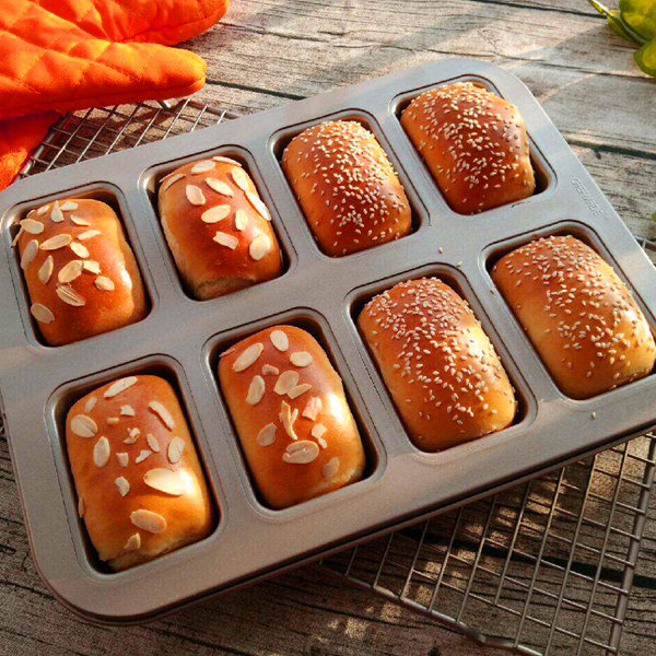 [CHEFMADE] 8 Cup Non-stick Petite Loaf Pan Rectang Mini Bread Burger Muffin Cupcake Mold ...