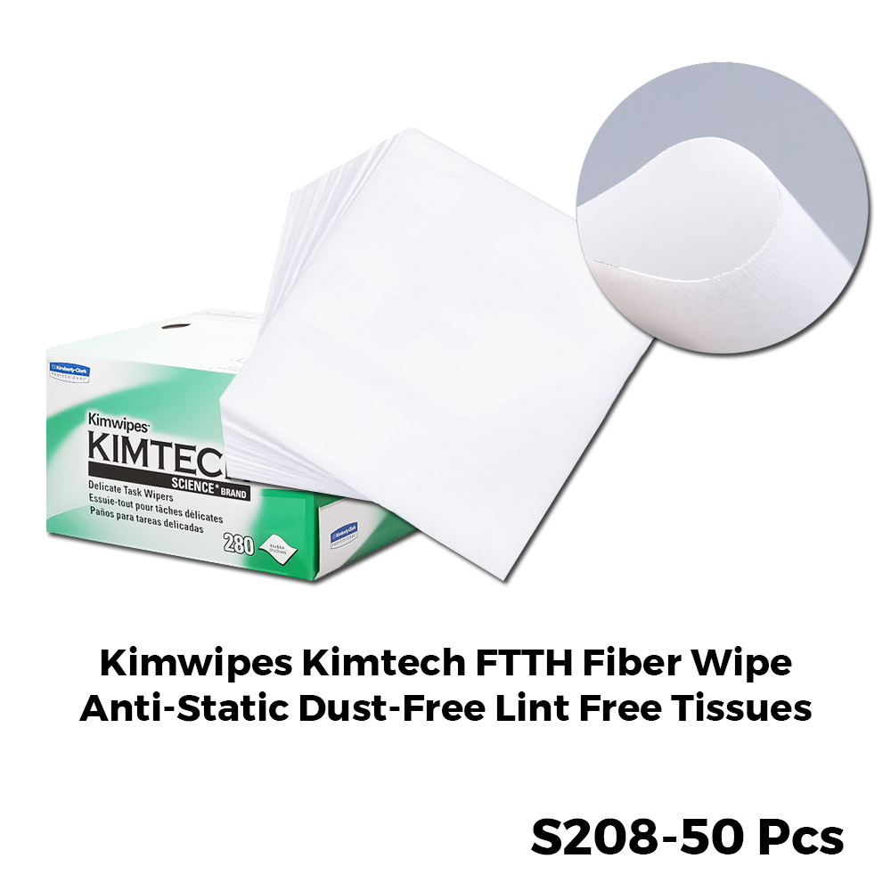 Kimwipes Kimtech FTTH Fiber Wipe Anti-Static Dust-Free Lint Free ...