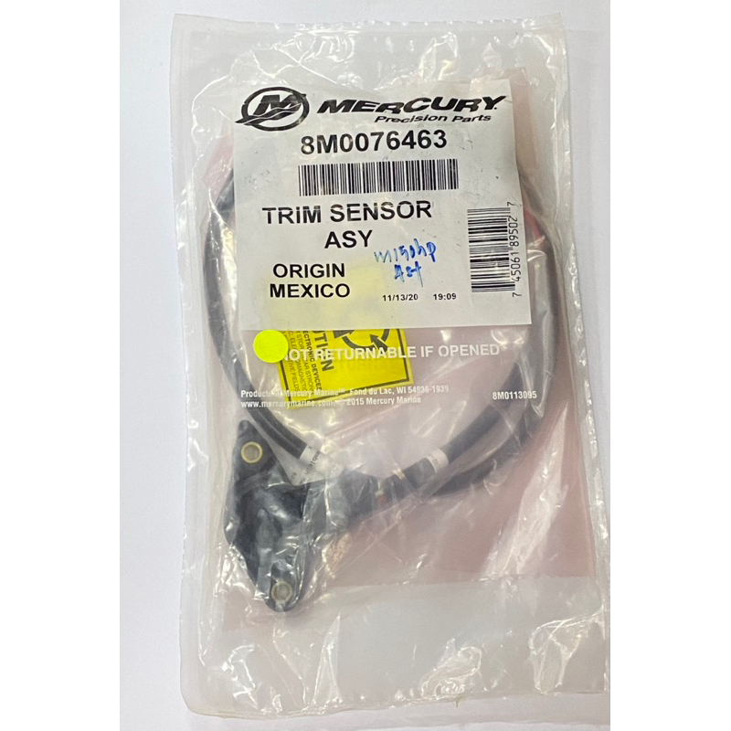 ORIGINAL TRIM,SENSOR ASSY 8M0076463 FOR MERCURY OBM 150HP 4STROKE ...