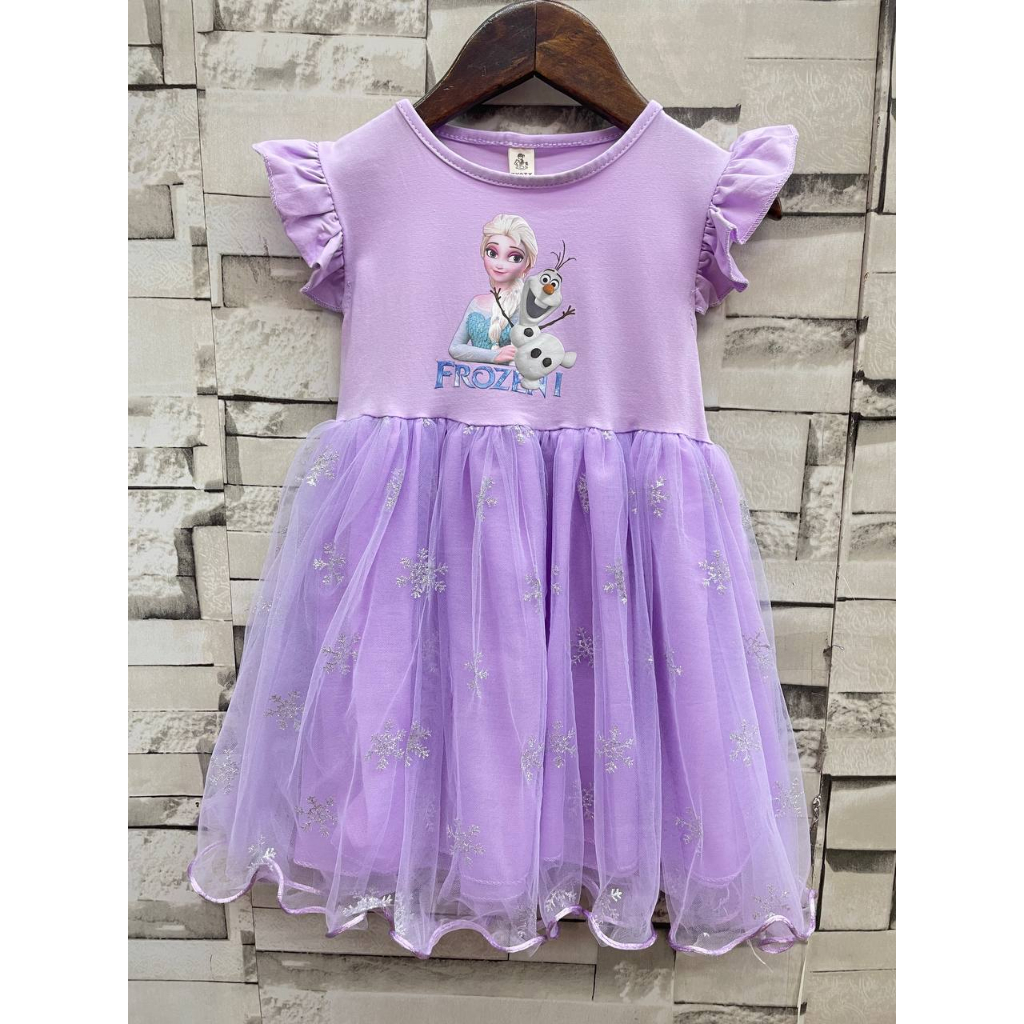 Kids Girl Frozen Elsa Dress (Yellow,Purple,Blue) | Shopee Malaysia