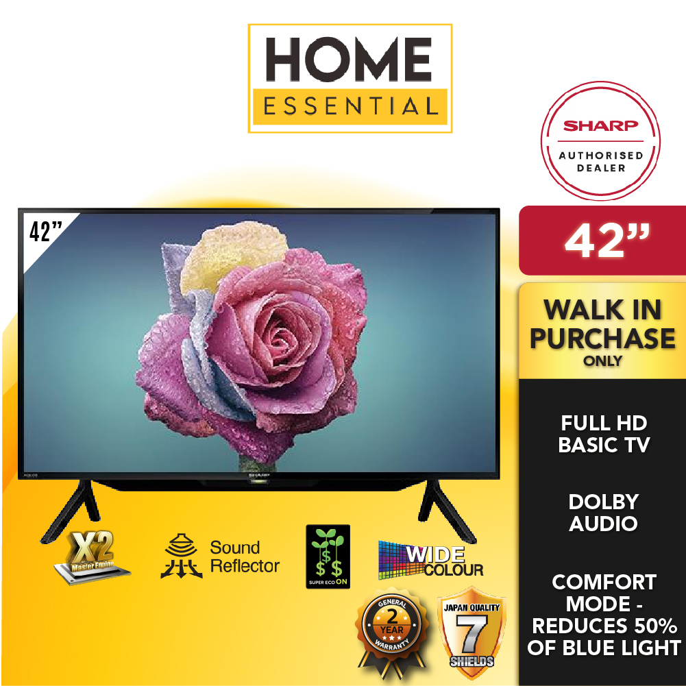 Sharp 42 Inch Full HD Led TV DVB-T/T2 Led TV 2TC42BD1X DTTV IDTV MYTV ...