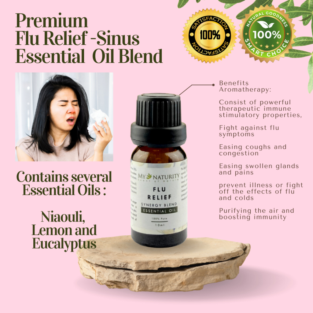 MyNaturity - Flu Relief Synergy Essential Oil Blend - Flu , Sinus, Sore ...