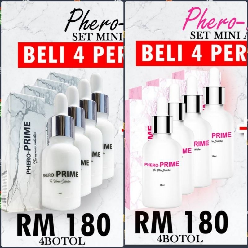 phero prime set 4 botol him & for her pemikat semulajadi pheroprime ...