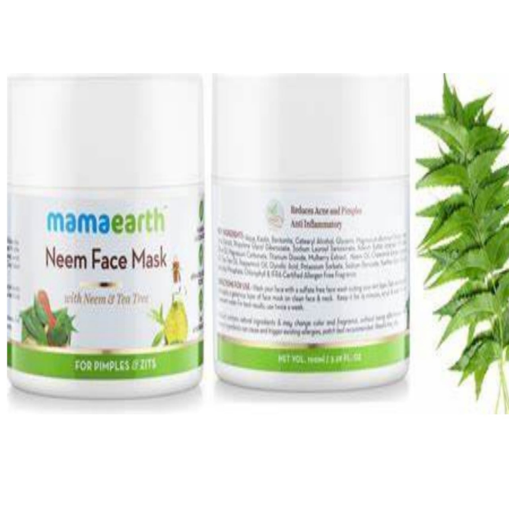 MAMAEARTH NEEM FACE MASK 100G WITH NEEM AND TEA TREE | Shopee Malaysia