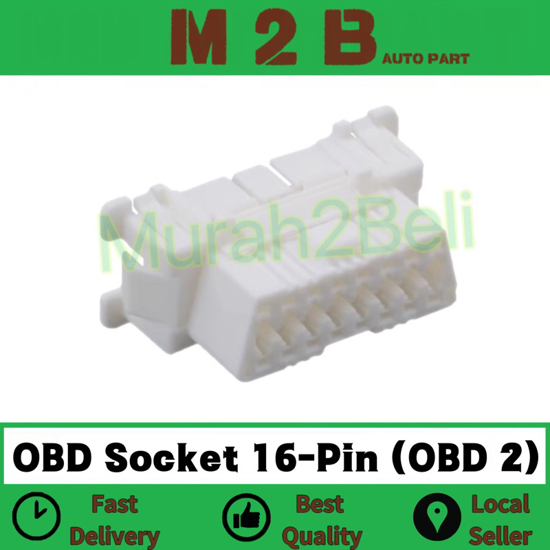 OBD Socket Perodua, Toyota, Proton, Nissan (OBD 2) Socket Connector 16 ...