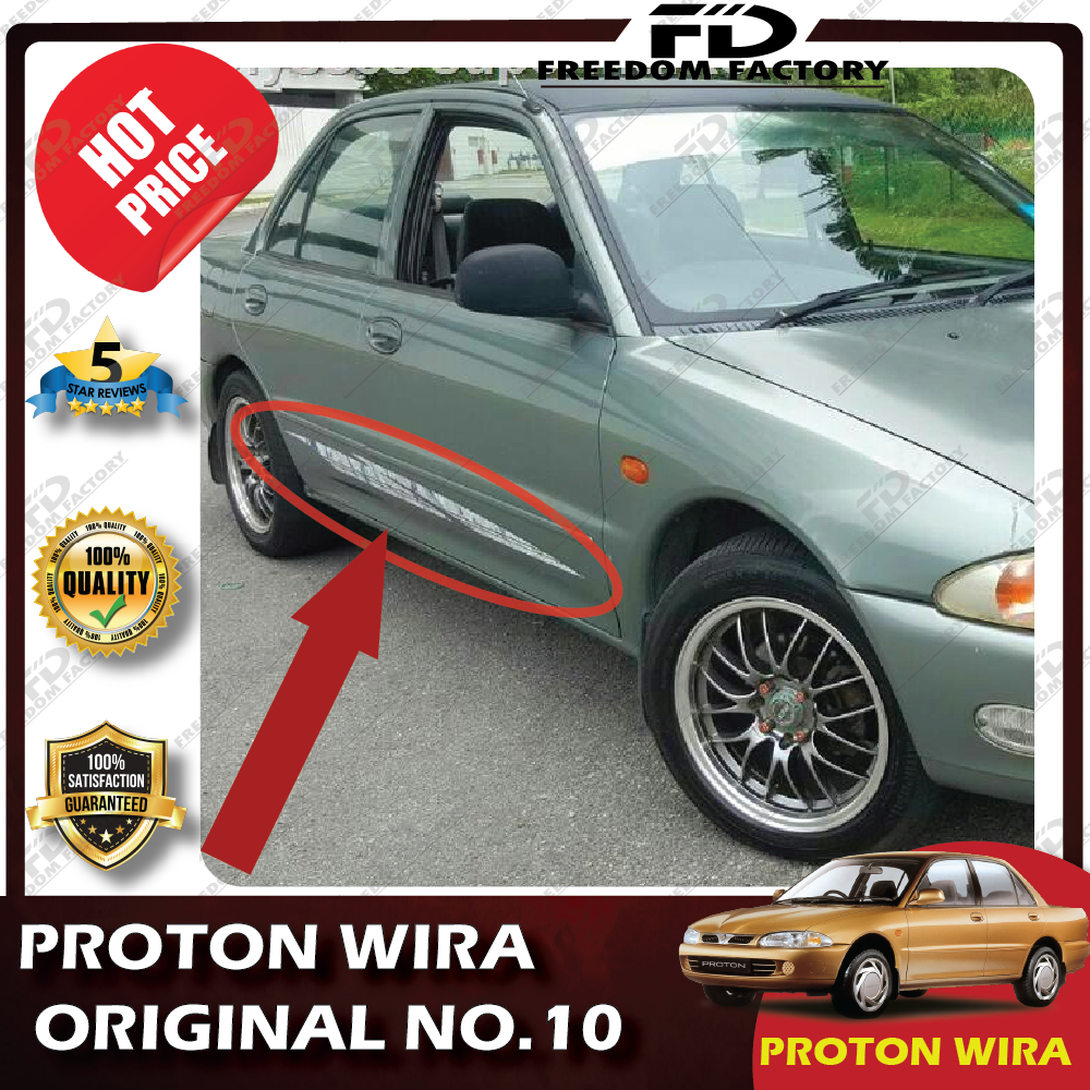 PROTON WIRA 10 Original Design Car Body Sticker (1 Set = Kiri + Kanan ...