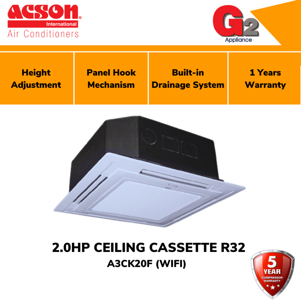 ACSON (SEND BY LORRY) CEILING CASSETTE AIR CONDITIONER BUILT IN WIFI ...