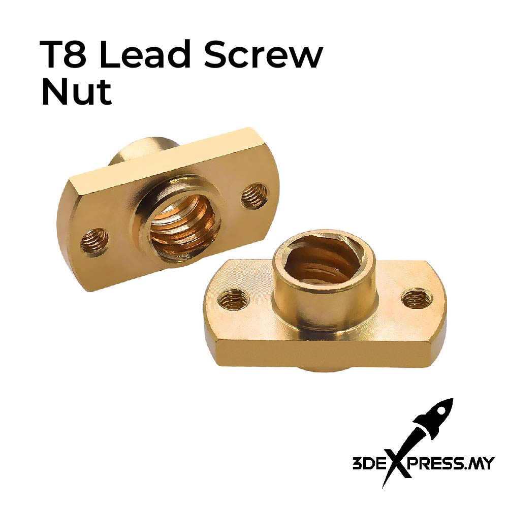 T8 lead screw nut Pitch 2mm Lead 8mm Brass T8x8mm Flange Lead Screw Nut | Shopee Malaysia