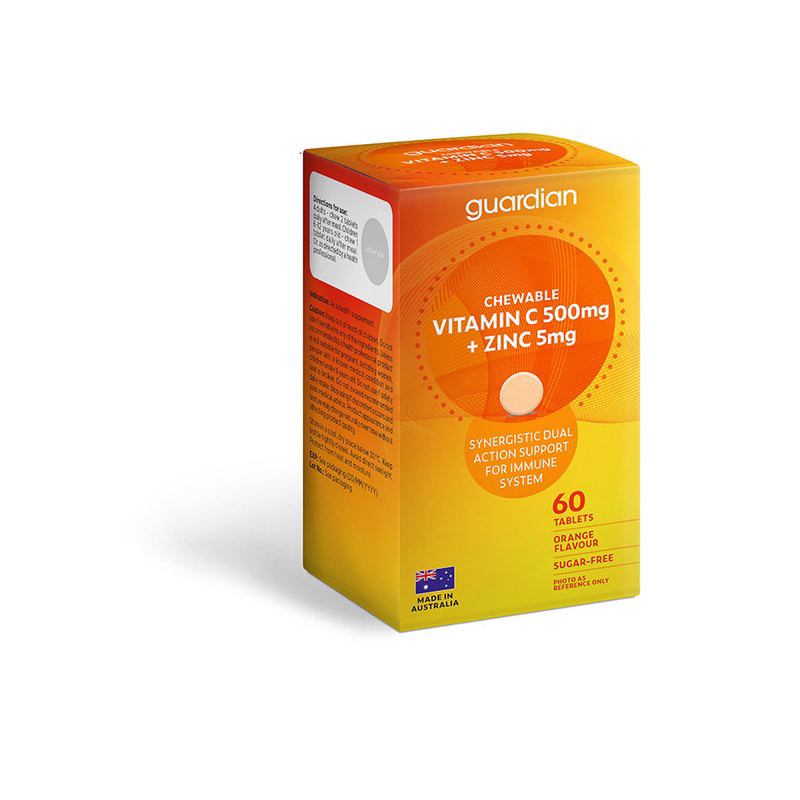 Guardian Chewable Vitamin C 500Mg+Zinc10Mg 30Tablets | Shopee Malaysia