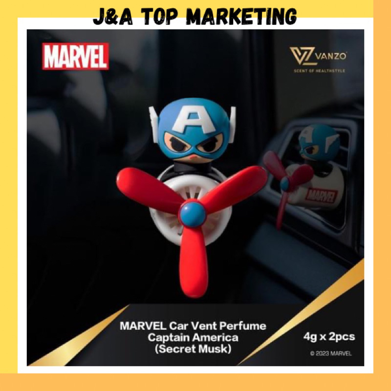 Ready Stock 现货 🌸 VANZO Marvel Series Car Vent Perfume 4g x 2 (Captain ...