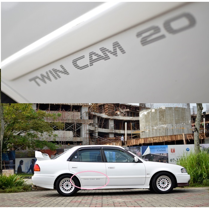 CFS241 Twin Cam 20 Toyota AE111 AE101 Black top 2pcs Stiker Sticker ...