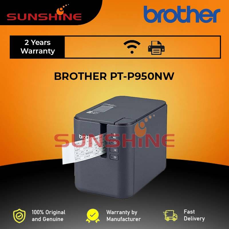 Brother P-touch PT-P950NW / P900W Wireless Mobile Cable Wrap Barcode ...