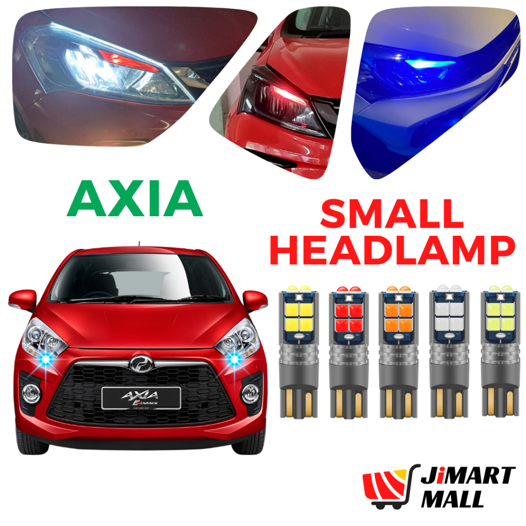PERODUA AXIA SMALL HEADLAMP LED BULB RGB Remote Head Lamp Light Lampu ...