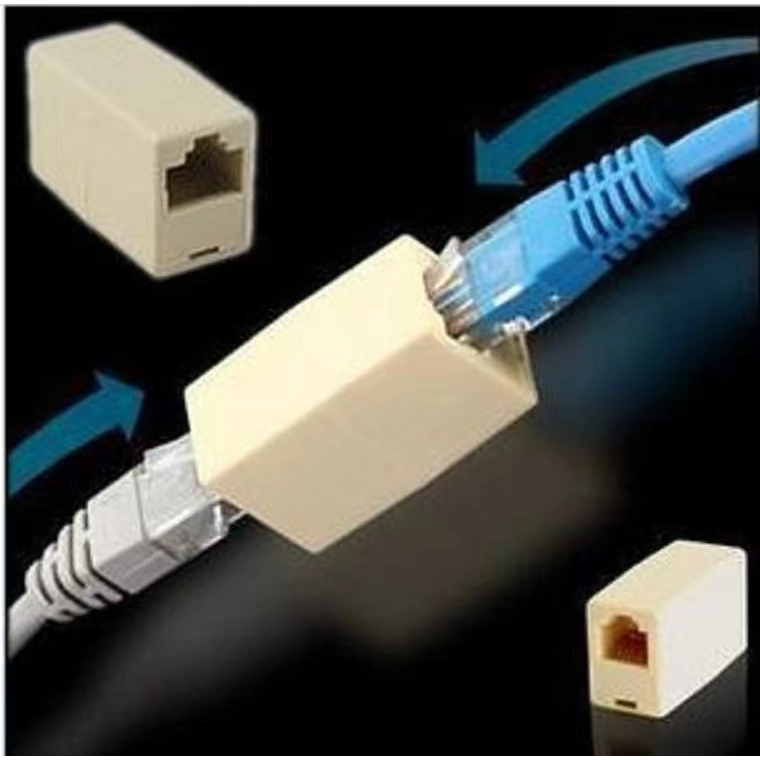RJ45 LAN Network Straight Coupler 8P8C Extender Joint Converter Plug ...