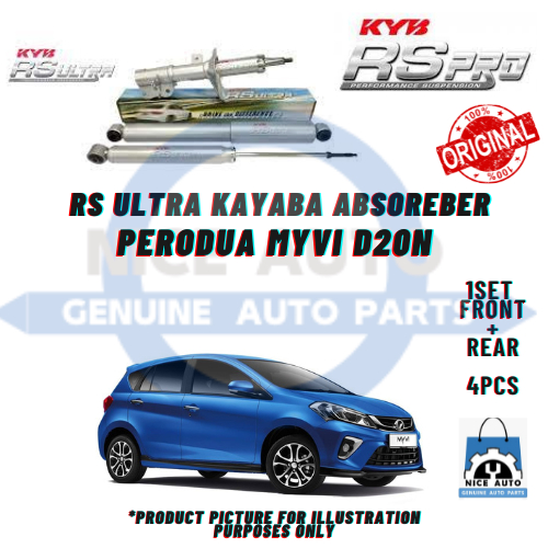 PERODUA MYVI D20N (FRONT+REAR) KAYABA (KYB) RS-ULTRA HEAVY DUTY & HIGH-PERFORMANCE SHOCK ...