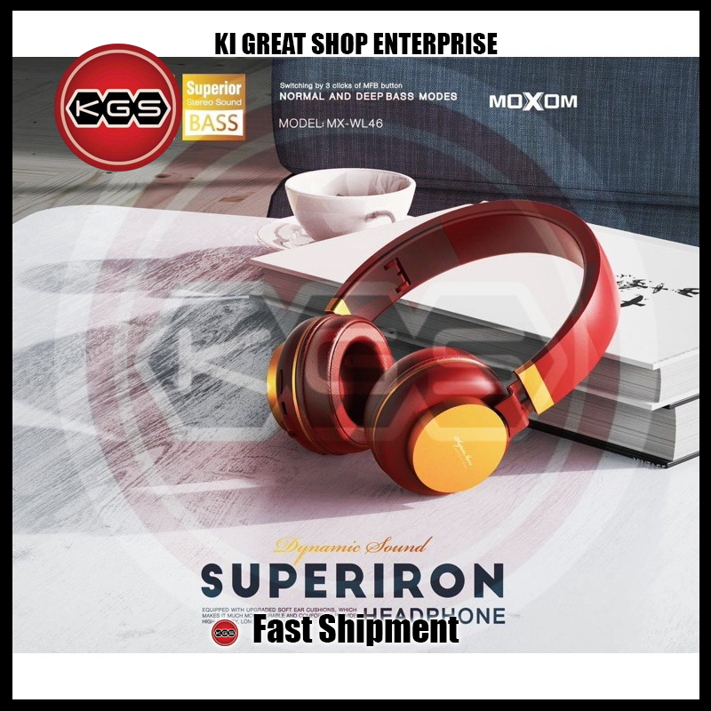 Moxom mx-wl46 superiron wireless headphone original | Shopee Malaysia