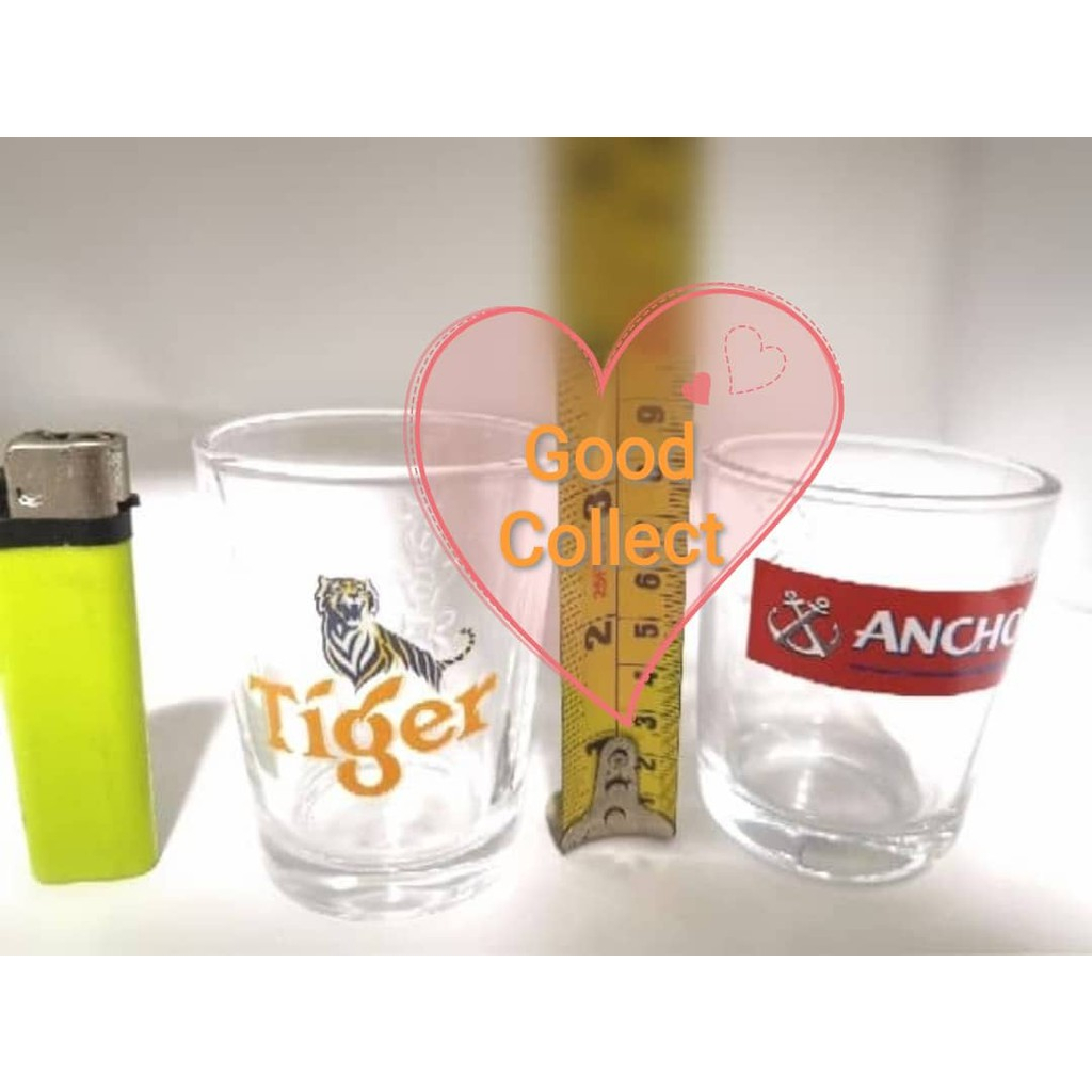 New Tiger or Anchor rock glass small beer glass | Shopee Malaysia