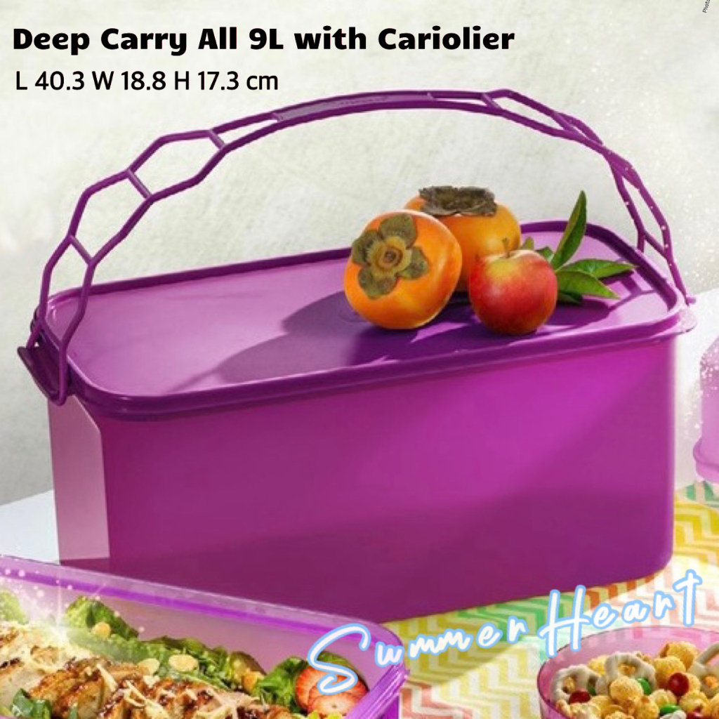 Tupperware Deep Carry All 9L with Cariolier -1PC | Shopee Malaysia
