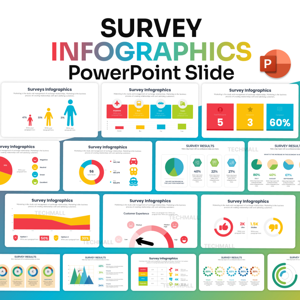 Survey Infographics PowerPoint Presentation Template | Easy Edit | Easy ...