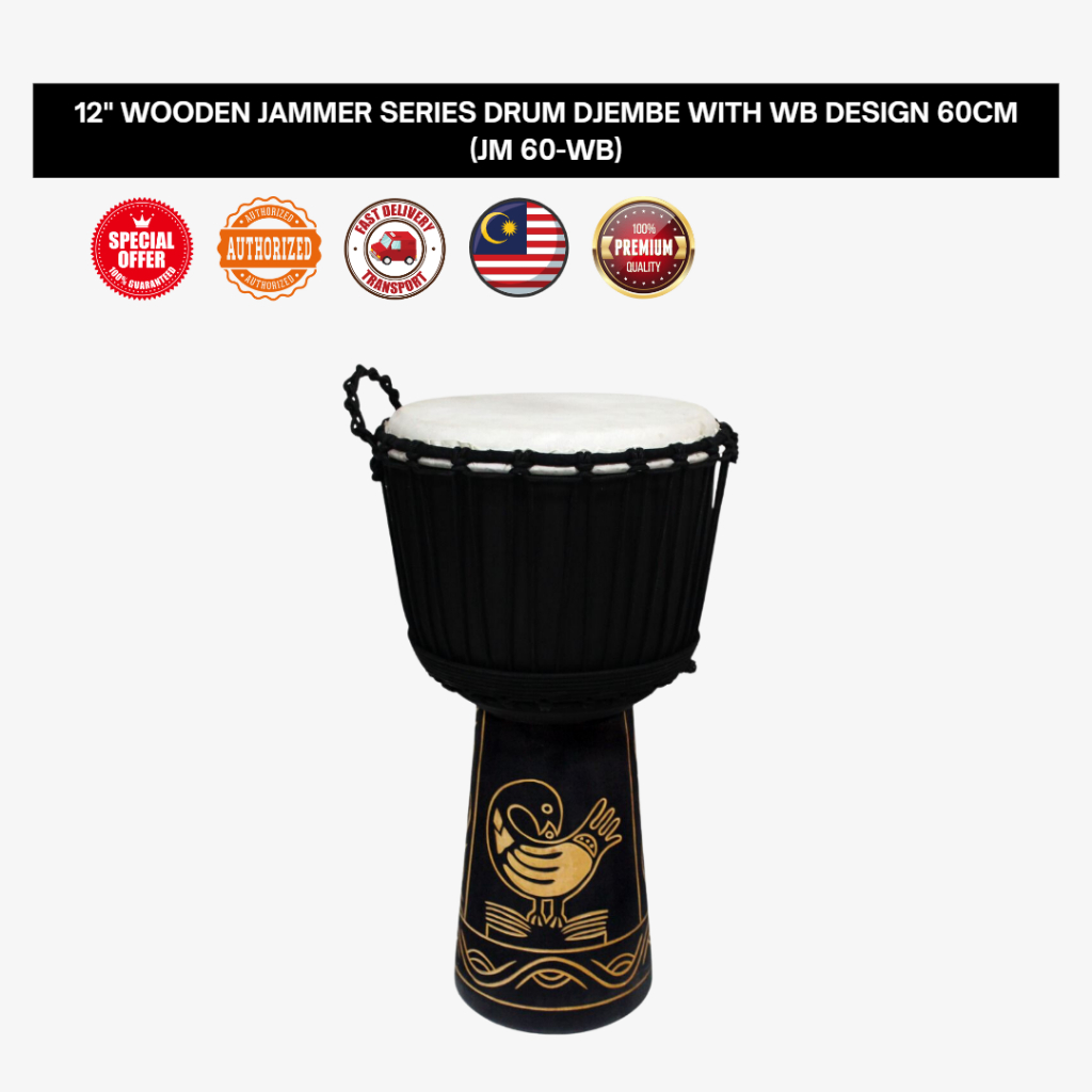 WOODEN JAMMER SERIES DRUM DJEMBE WITH WB DESIGN | Shopee Malaysia