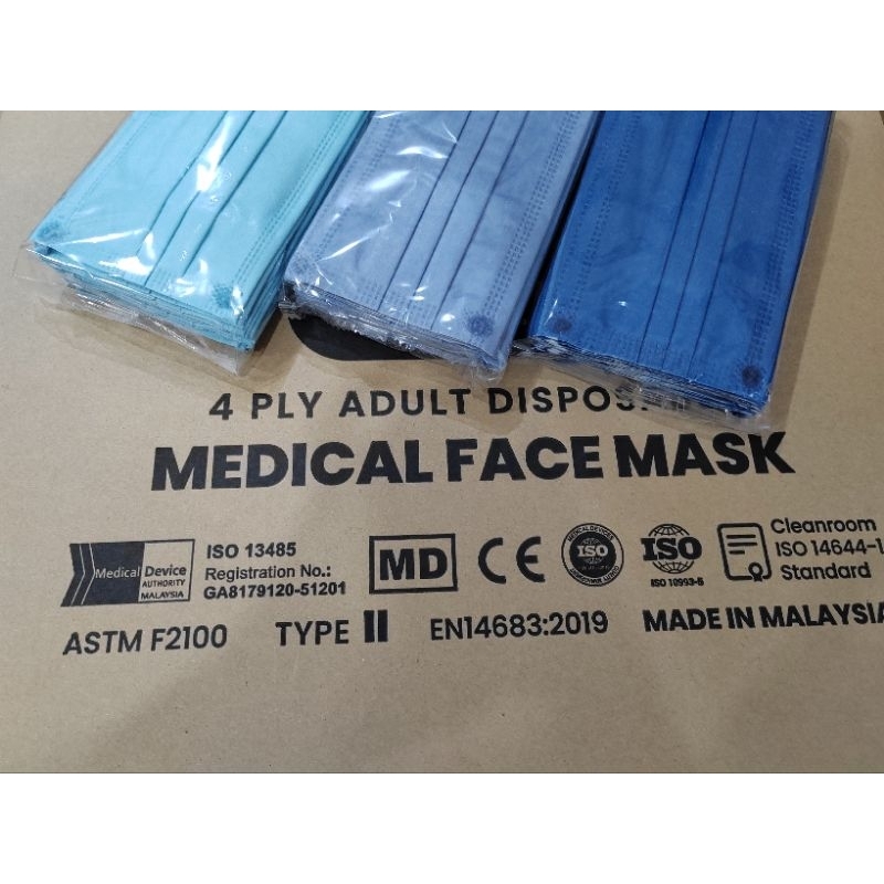 Iconic 4ply Adult disposable medical face mask 30PCS | Shopee Malaysia
