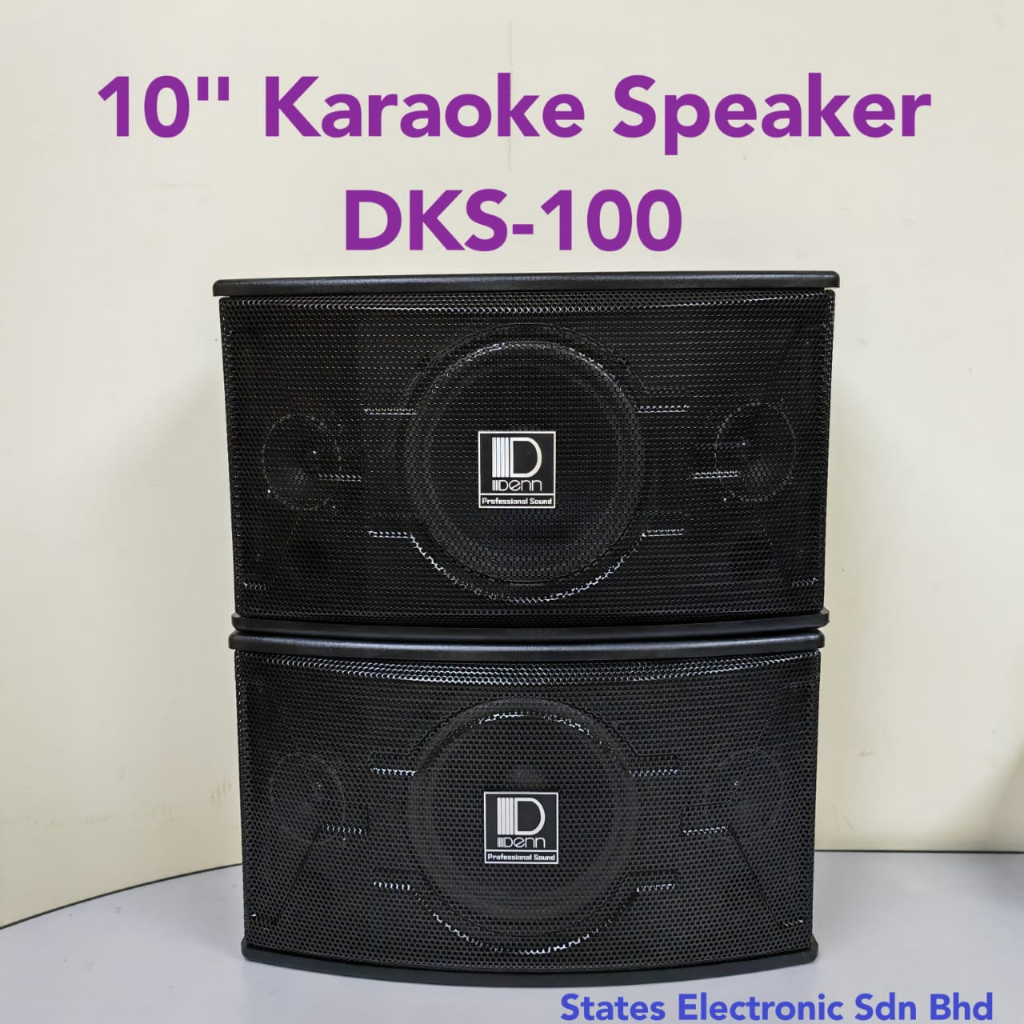 DENN DKS-100 2-Way 10" Karaoke Speaker - 100Watt (1 Pair) | Shopee Malaysia