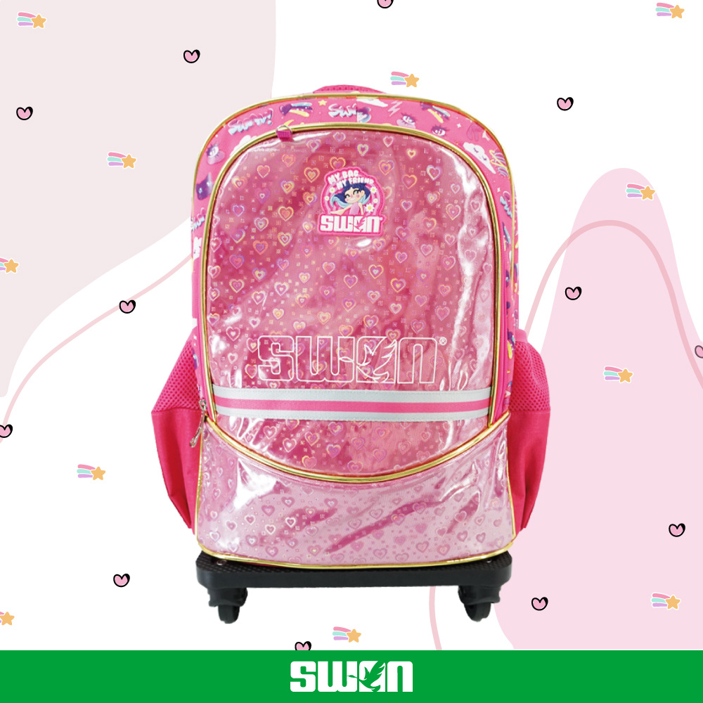 Swan Smile Pop Up Roll School Bag - Pink/XL | Shopee Malaysia