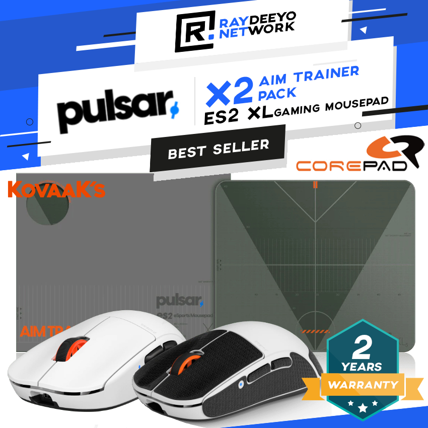 Pulsar X2 Wireless Gaming Mouse + ES2 eSports XL Mousepad [Aim Trainer ...