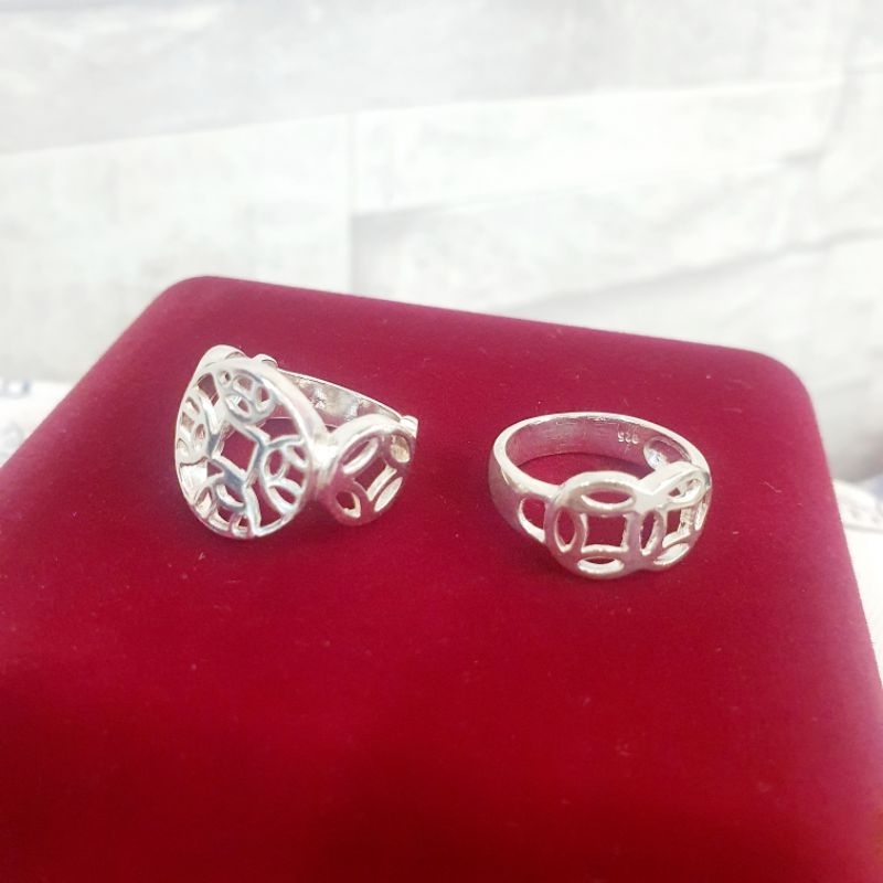 925 pure silver lucky coin ring(1pc) | Shopee Malaysia