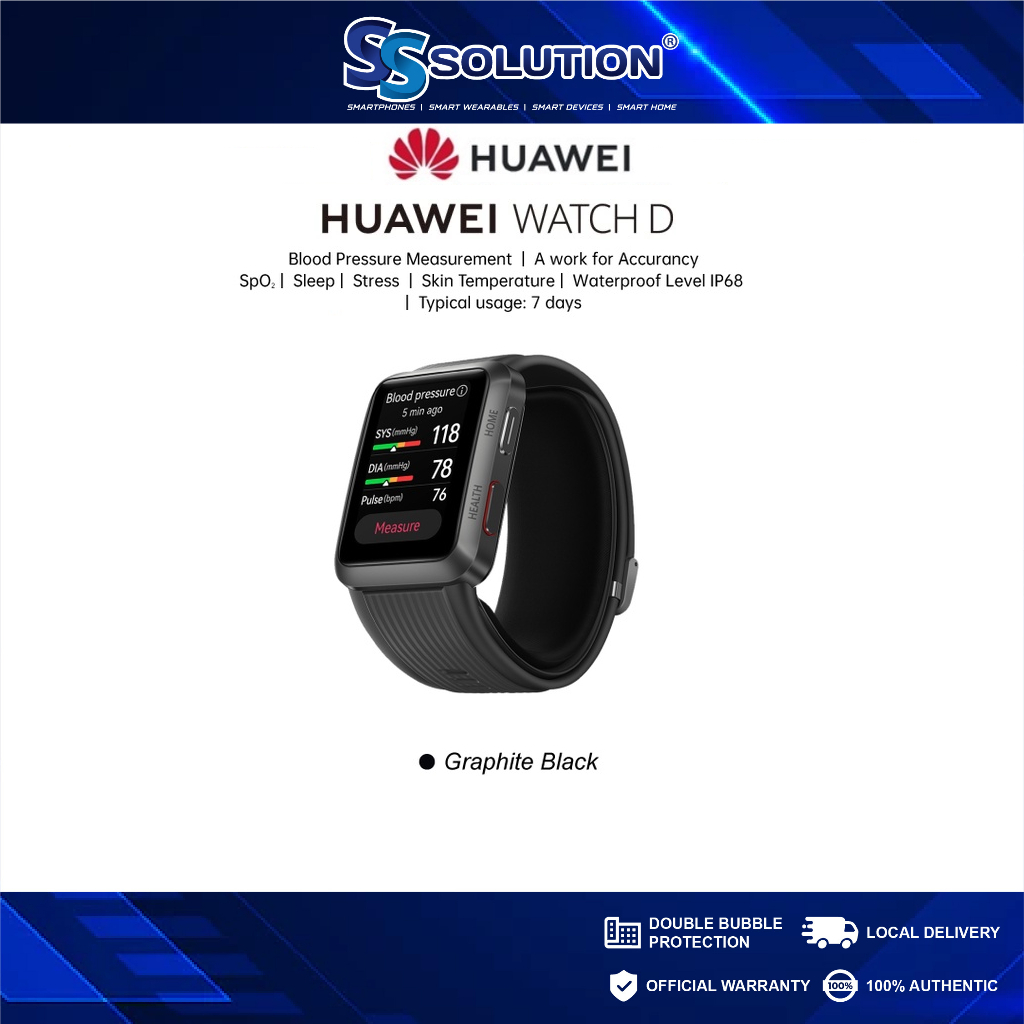 HUAWEI WATCH D Smartwatch | Blood Pressure Measurement | ECG Analysis ...