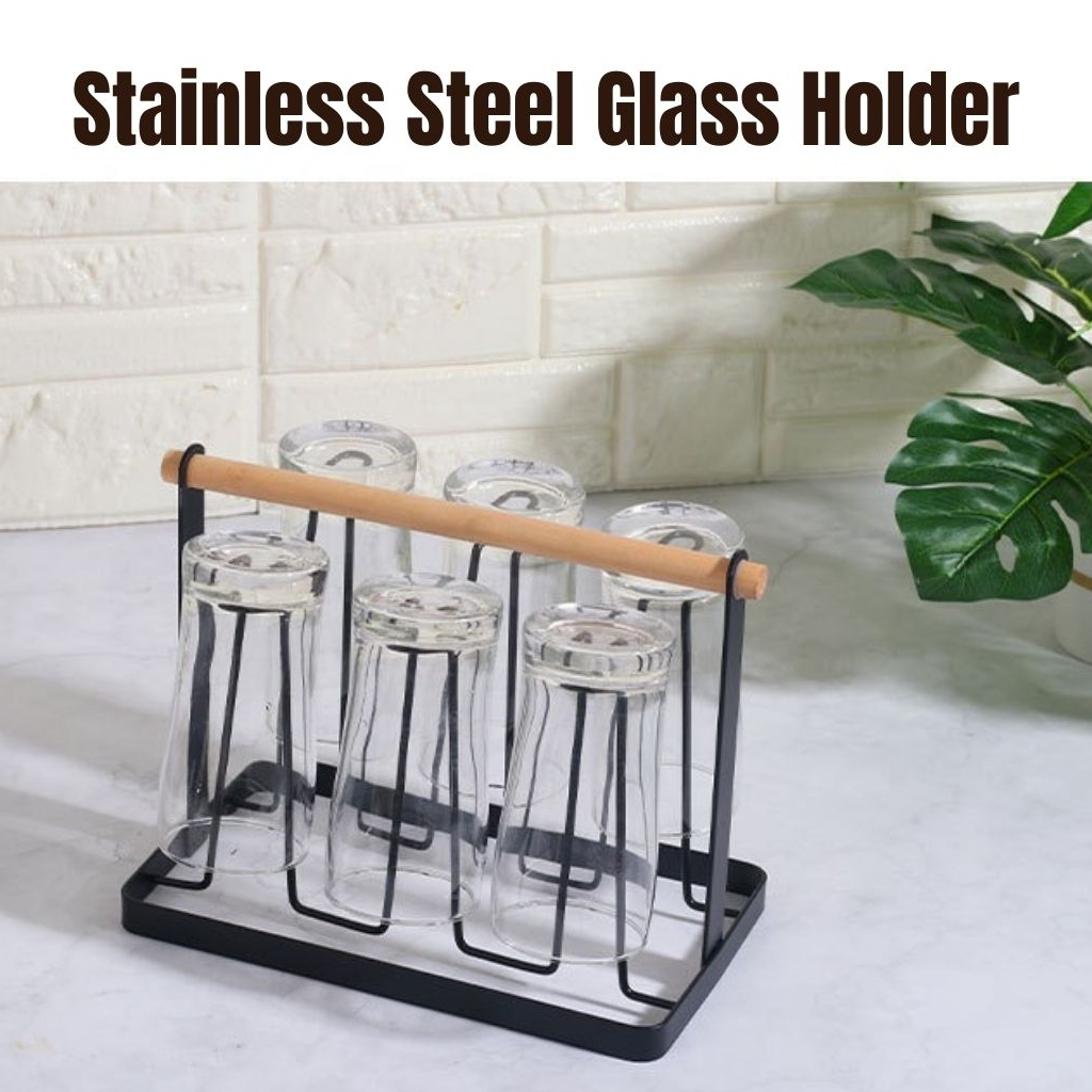 Stainless Steel Glass Holder/ Mug Holder/ Cup Holder (Fully Assembled ...