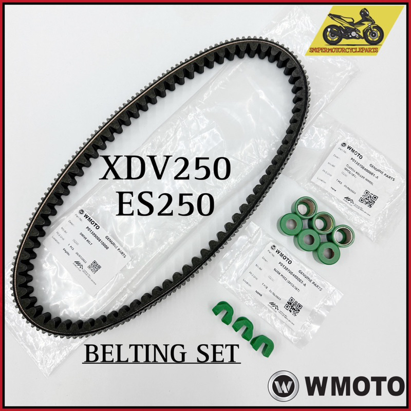 [100% ORIGINAL] WMOTO ES250 ES250i [ 3 IN 1 SET ] BELT BELTING TIMING ...