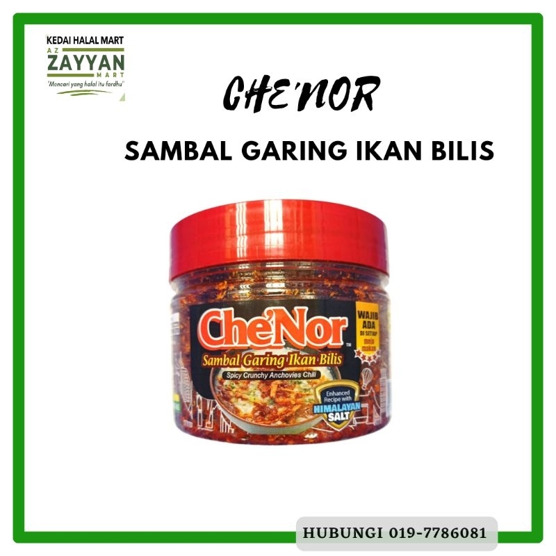 Che'Nor Sambal Garing Ikan Bilis 160g + free 40g | Shopee Malaysia