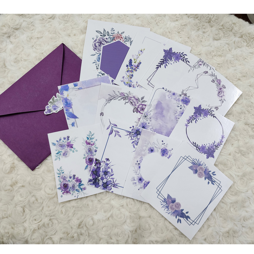 Setia Kraf Large Purple Flower Theme Journal Stickers | Shopee Malaysia