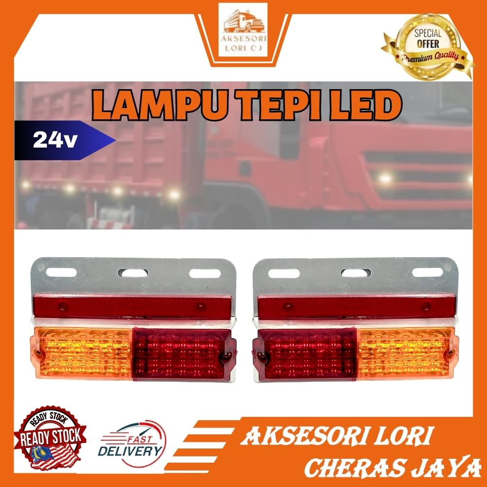 AKSESORI LORI CHERAS JAYA LAMPU TEPI LORI 24V SIDE MARKER LAMP 24V ...