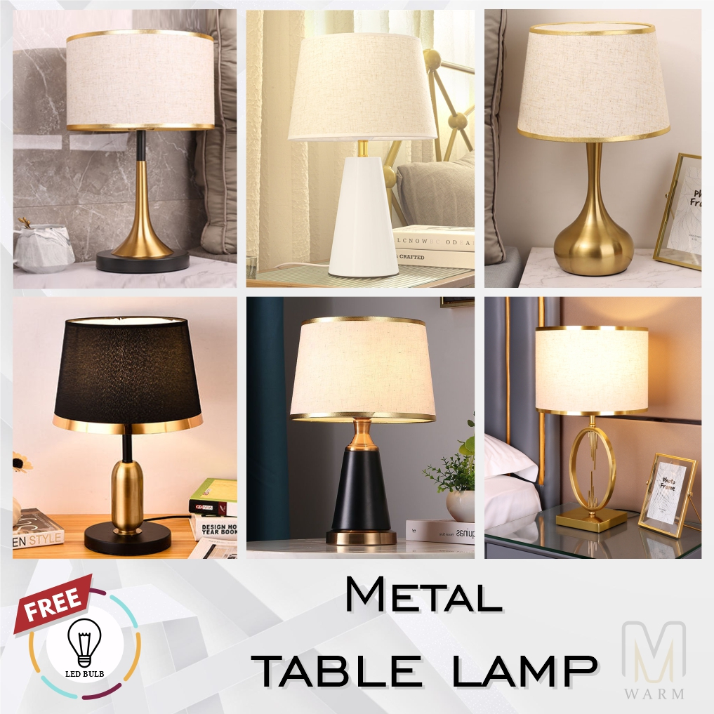 Ready Stock ~ Metal Table Lamp/Gift Wedding/Home Decor Table Light ...