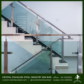 STACOS Stainless Steel 304 Rod Glass Railing Staircase Stair Baluster ...