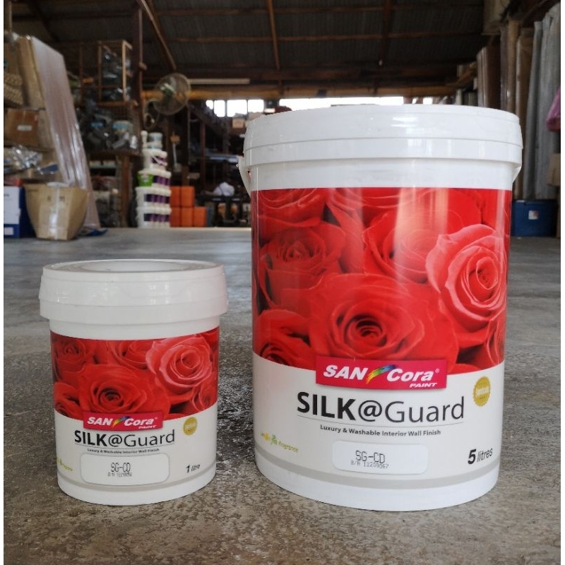 SANCORA Silk Guard 1L / 5L Cat Premium Grade (CAT RUMAH) | Shopee Malaysia